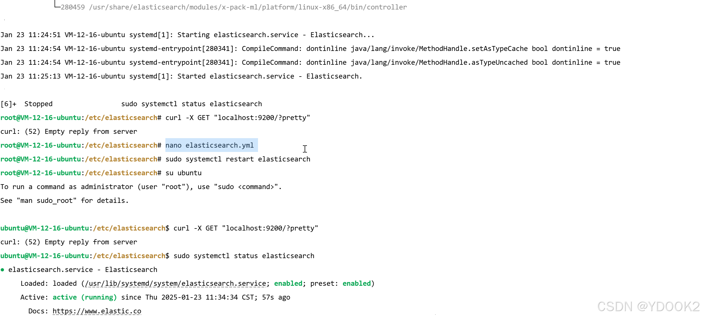 YDOOK-云计算-ubuntu24.04-安装-ElasticSearch-直接服务器安装_ubuntu24.04安装elasticsearch官方源-CSDN博客