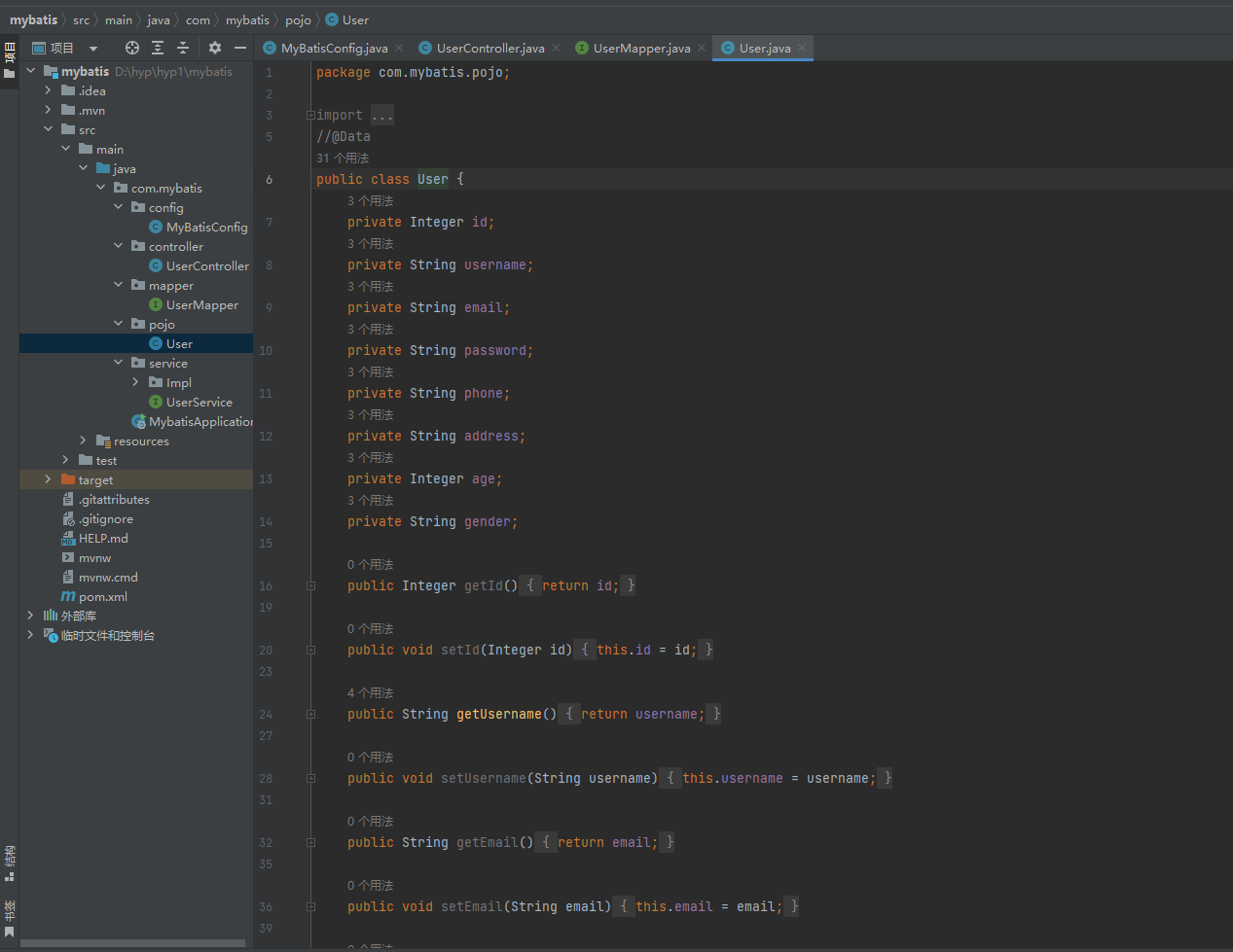 java综合项目开发--数据准备+基于MyBatis的用户管理控制器实现了基本的用户CRUD操作-CSDN博客
