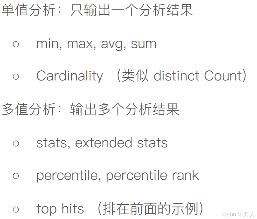 科普文：Elasticsearch系列之【Elasticsearch实操：聚合查询分析bucket、metric、pipeline】_es的metric聚合-CSDN博客