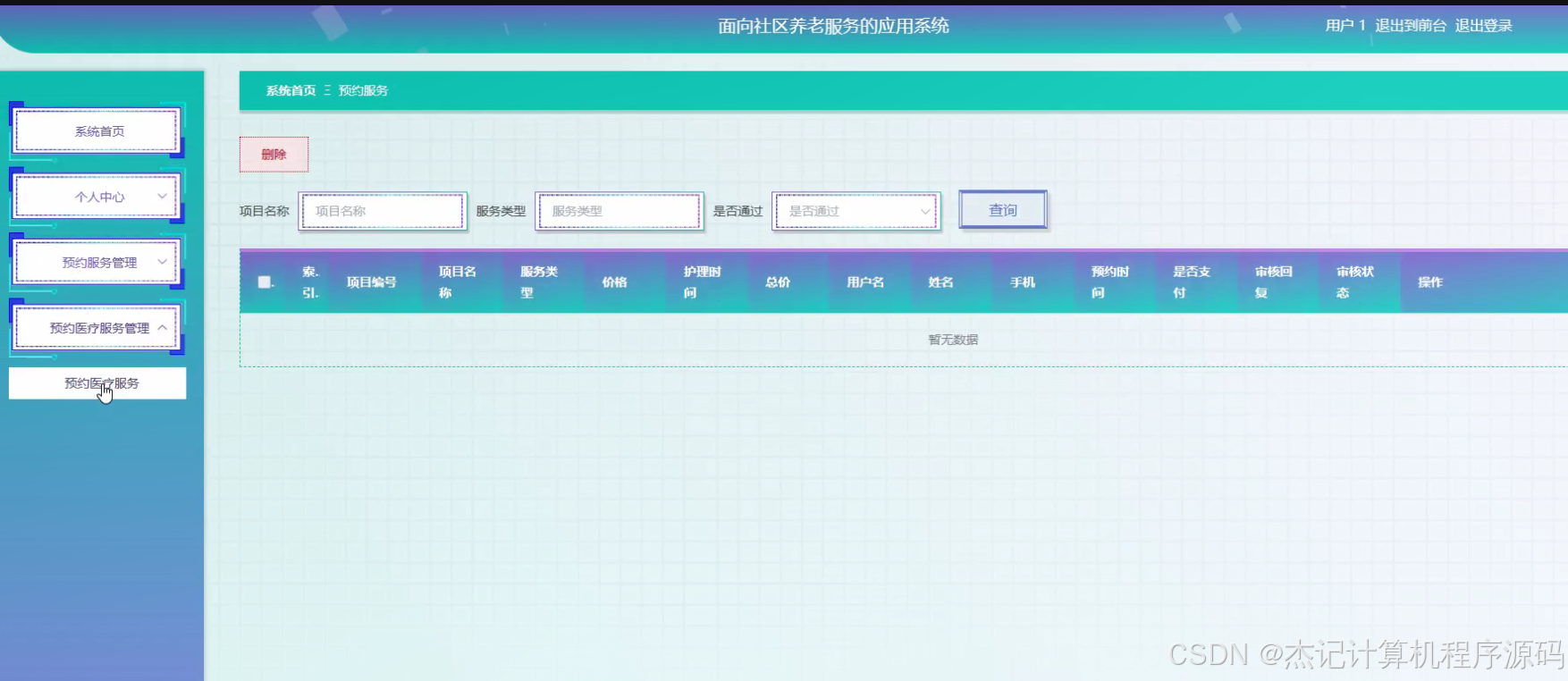 【开题报告】基于springbootvue面向社区养老服务的应用系统(程序源码论文 计算机毕业设计 Csdn博客