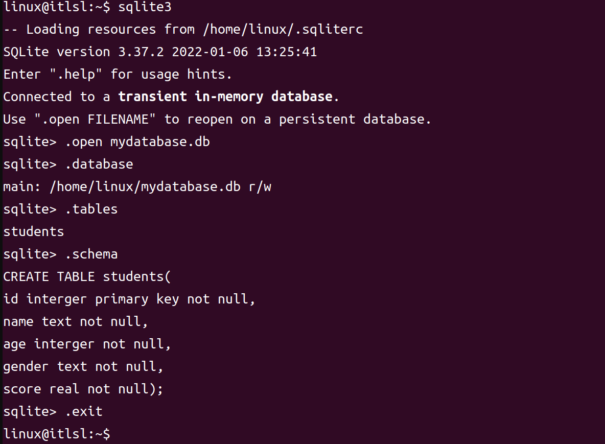 Linux系统上sqlite3的使用_linux sqlite-CSDN博客