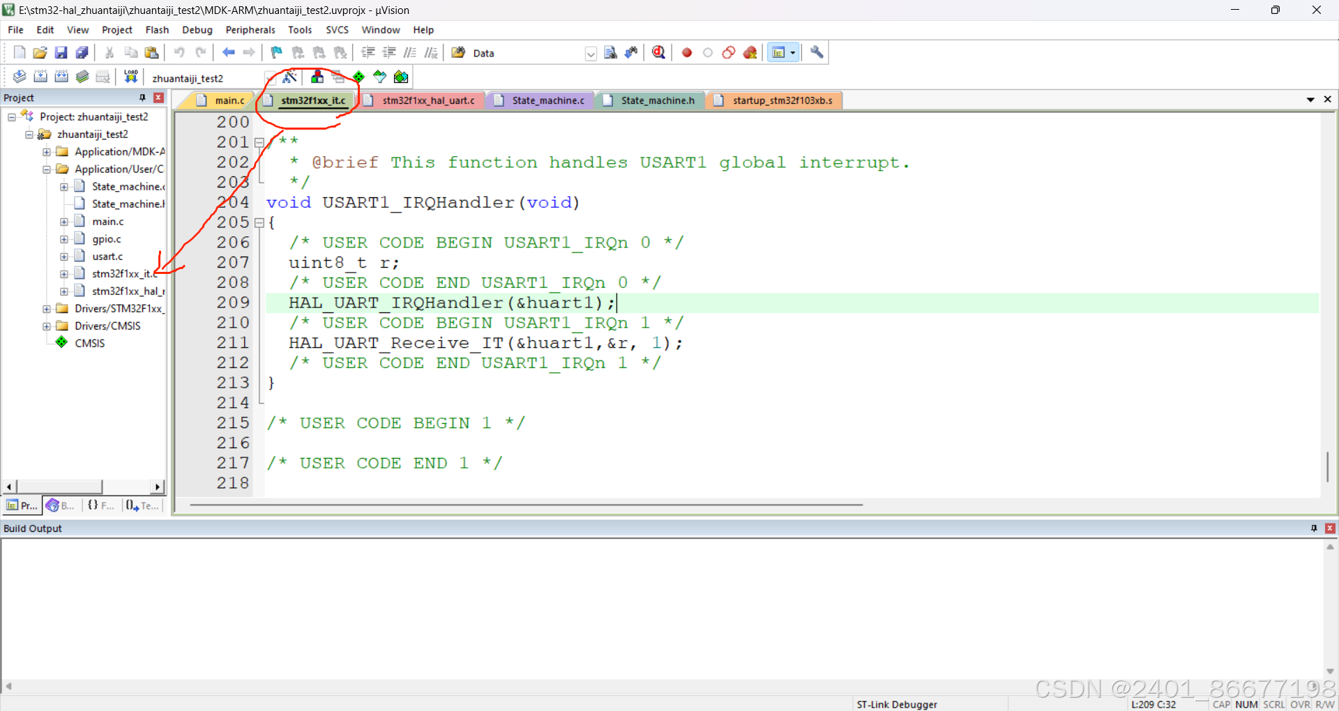 STM32F103C8T6 hal库基于UART串口通信中断，所编写的状态机，可用于接收数据包并解包_stm32f103c8t6 uart3-CSDN博客