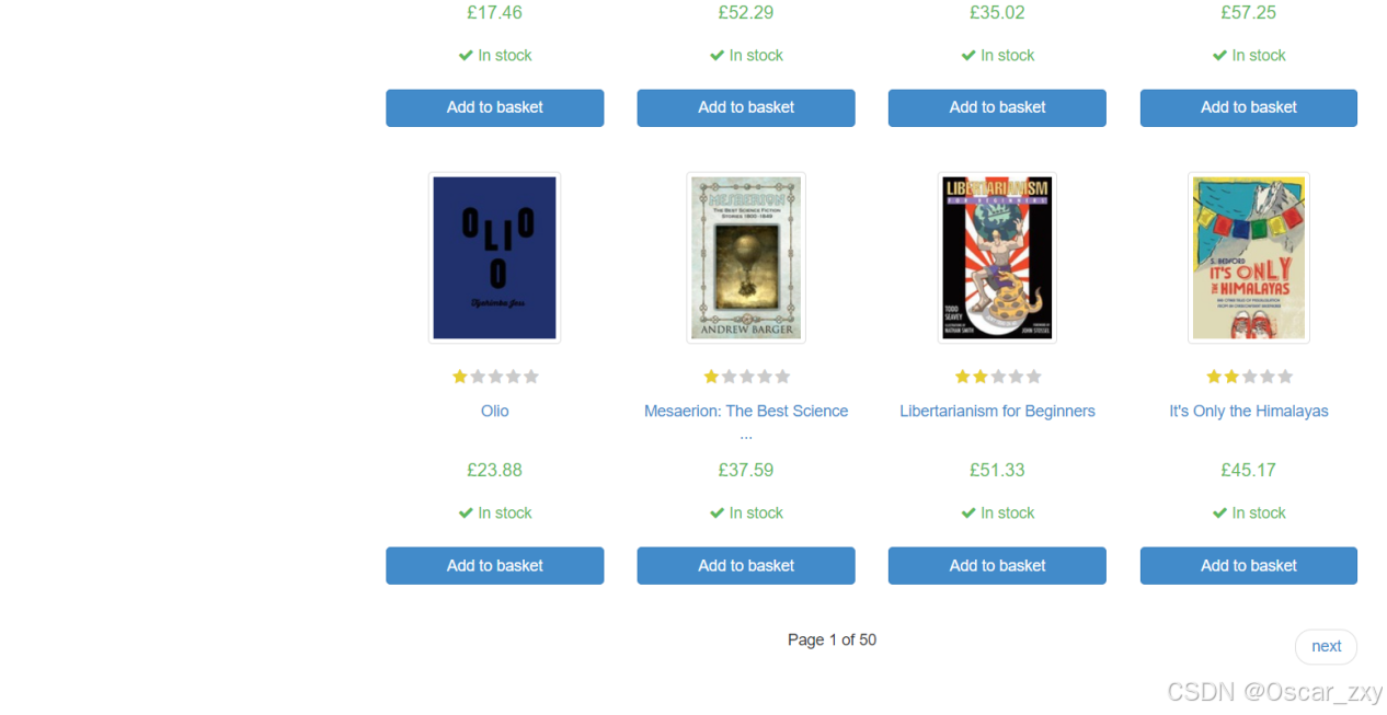 Using request and BeautifulSoup to crawl Books to Scrape books_if you meant to use beautiful ...
