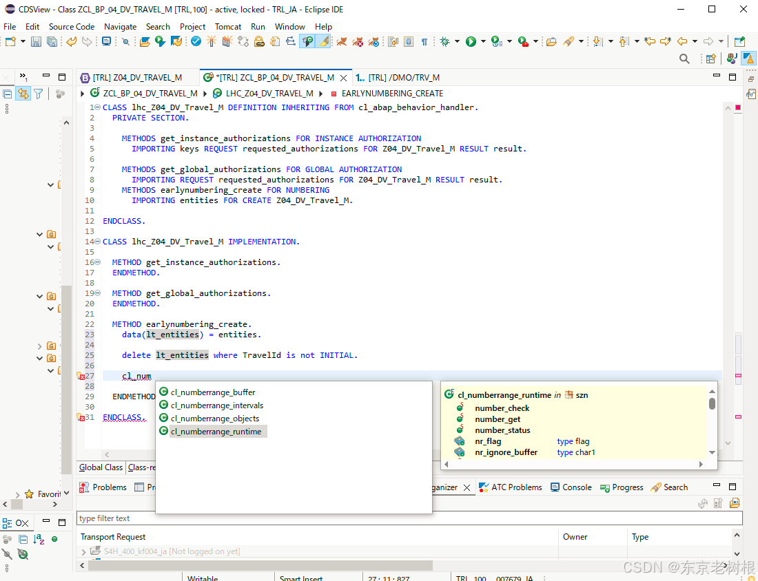 SAP学习笔记 - 开发51 - RAP开发 Managed App Numbering 实战 Numbering- Travel ID，/DMO/TRV_M，debug，debug权限设定 ...