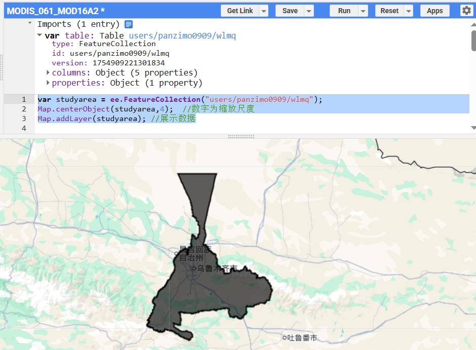 gee下载MODIS_061_MOD16A2 *数据_gee导入矢量边界-CSDN博客
