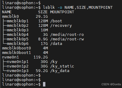 lsblk命令介绍（列出块设备（硬盘、SSD、USB 存储设备等）及其分区信息，帮助用户快速了解设备层次关系、挂载点、文件系统类型）查看分区-CSDN博客