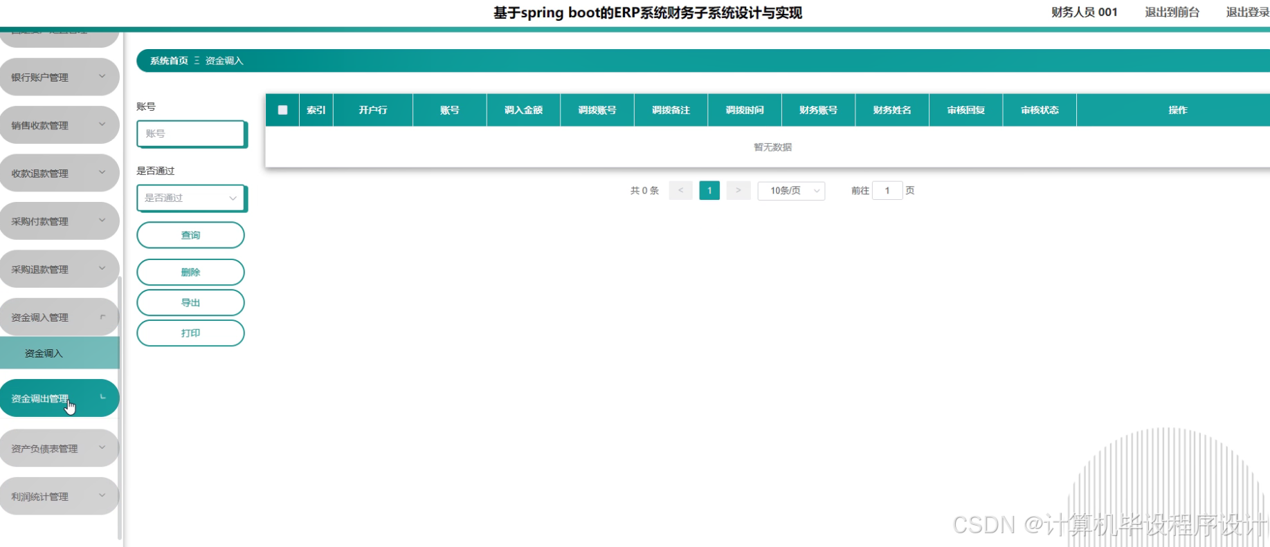 【开题报告】基于springbootvueerp系统财务子系统设计与实现（程序源码论文 计算机毕业设计 Csdn博客