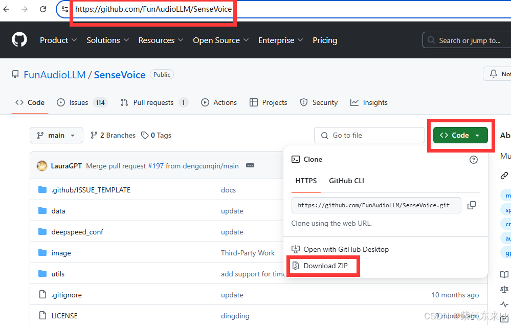 SenseVoice本地安装步骤（自用）_sensevoice 安装教程-CSDN博客