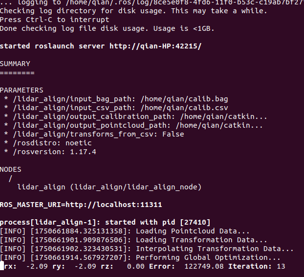使用lidar_align标定激光雷达-IMU外参数_lidar align-CSDN博客