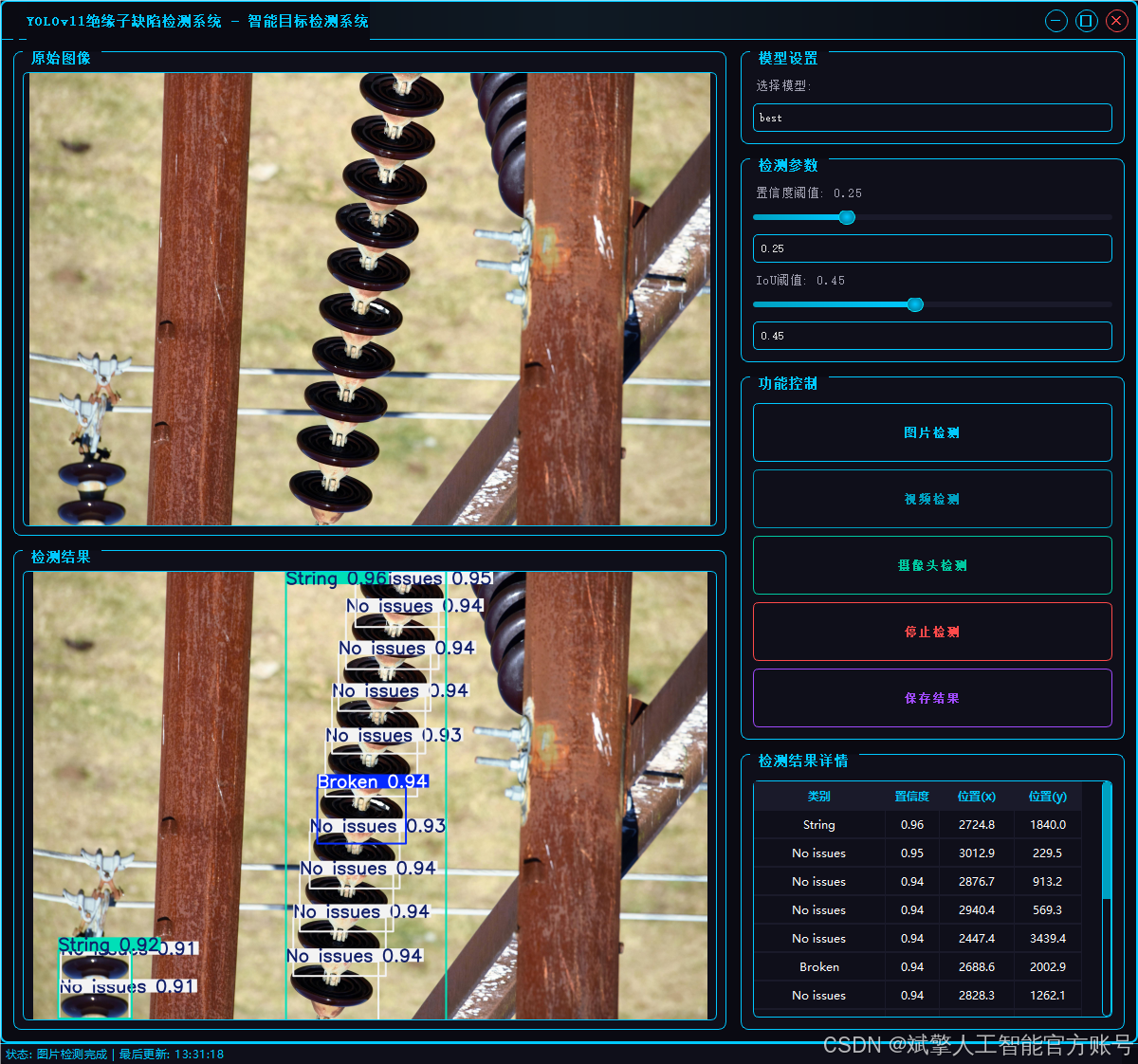 基于深度学习YOLOv11的绝缘子缺陷检测系统（YOLOv11+YOLO数据集+UI界面+登录注册界面+Python项目源码+模型）-CSDN博客