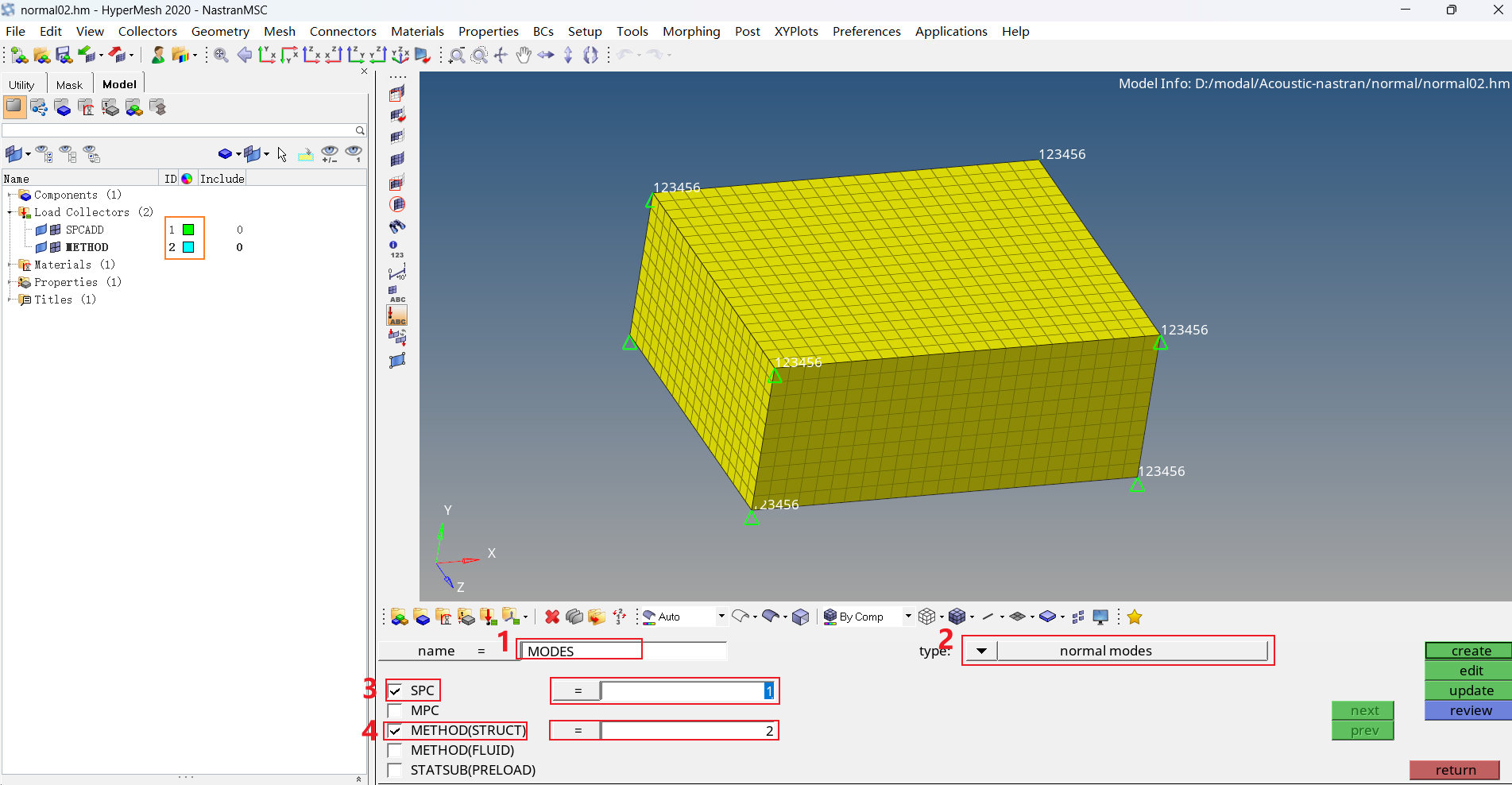 【软件操作】Hypermesh+Nastran模态分析_nx nastran的前处理软件,-CSDN博客