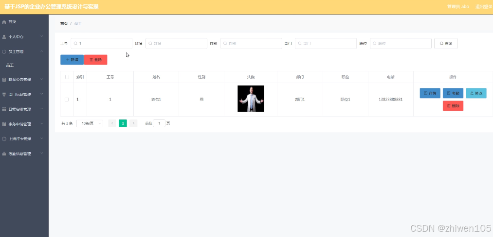 基于nodejsvue基于jsp的企业办公管理系统设计与实现 开题源码程序论文 计算机毕业设计 Csdn博客