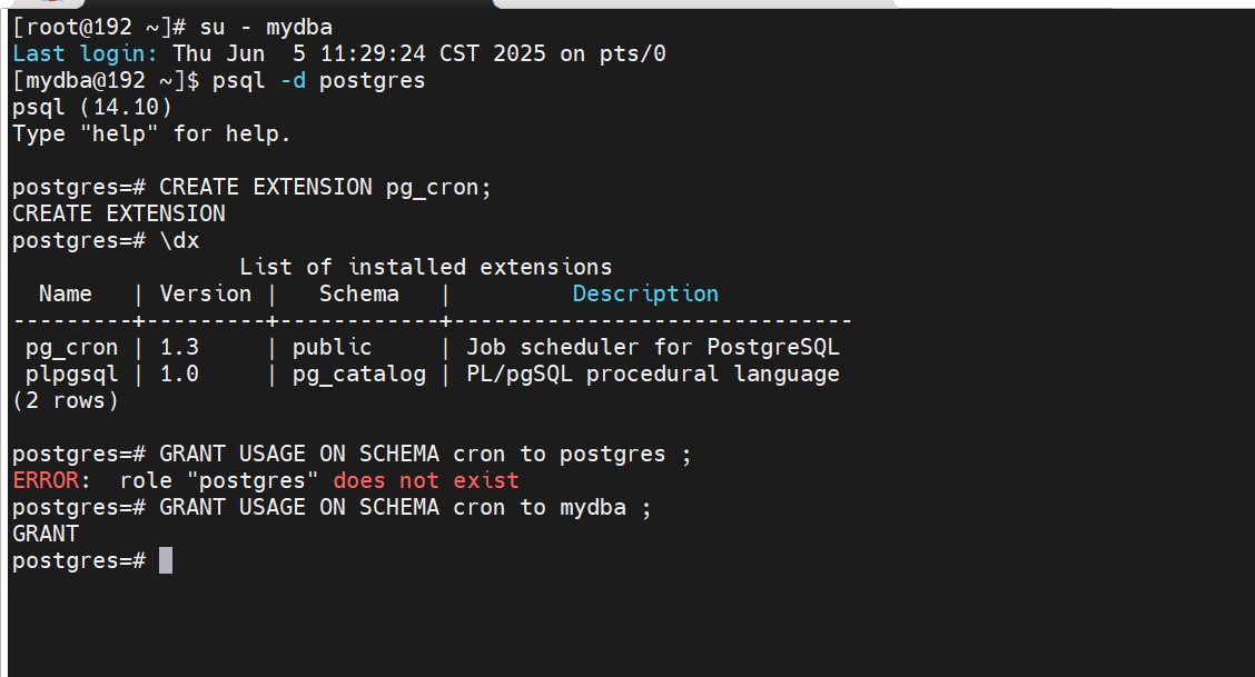 PostgreSQL【拓展篇】01：pg_cron 定时任务插件的安装_postgresql 定时任务-CSDN博客