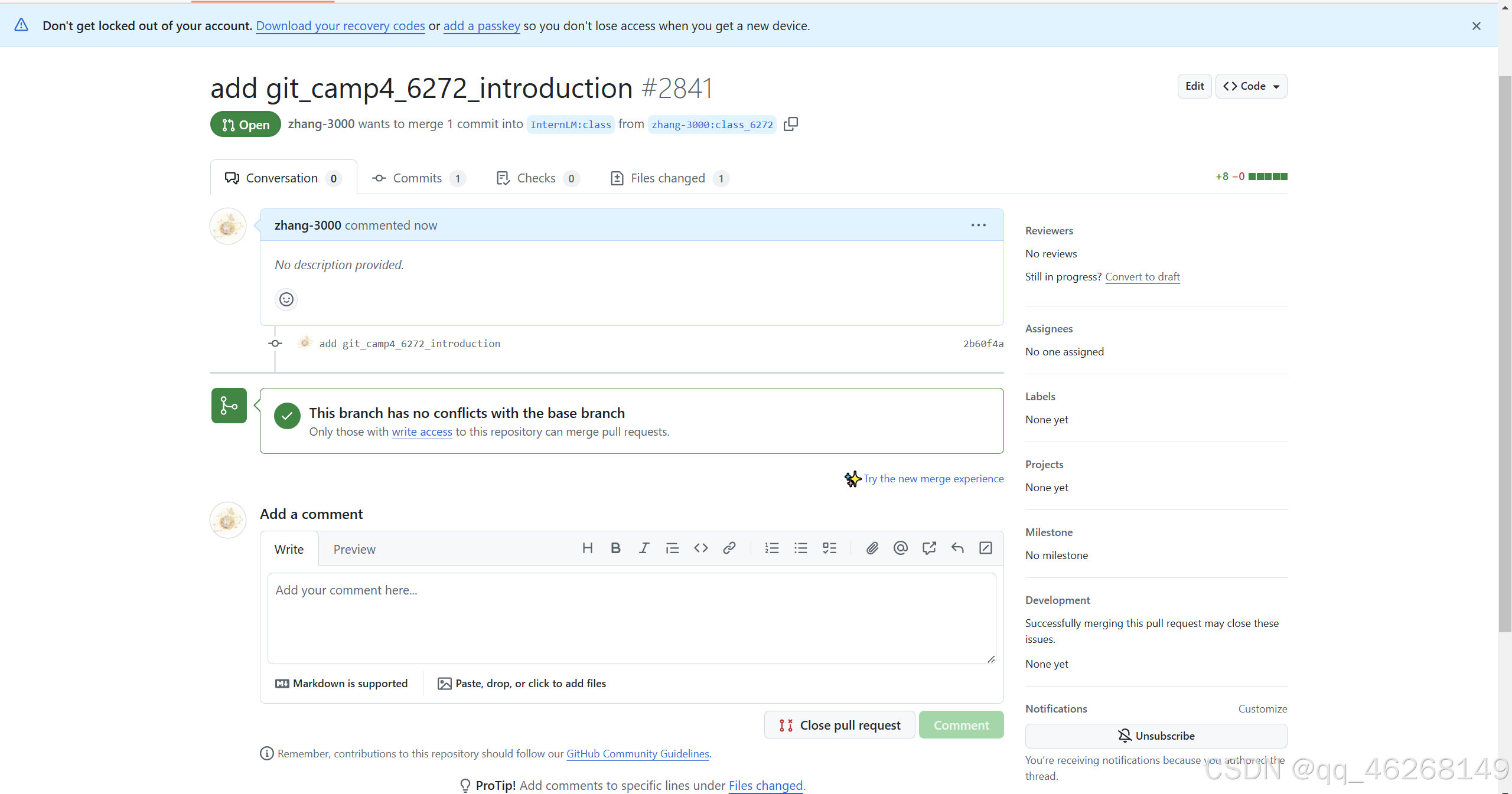 书生大模型：L0G3000 Git 基础知识-CSDN博客