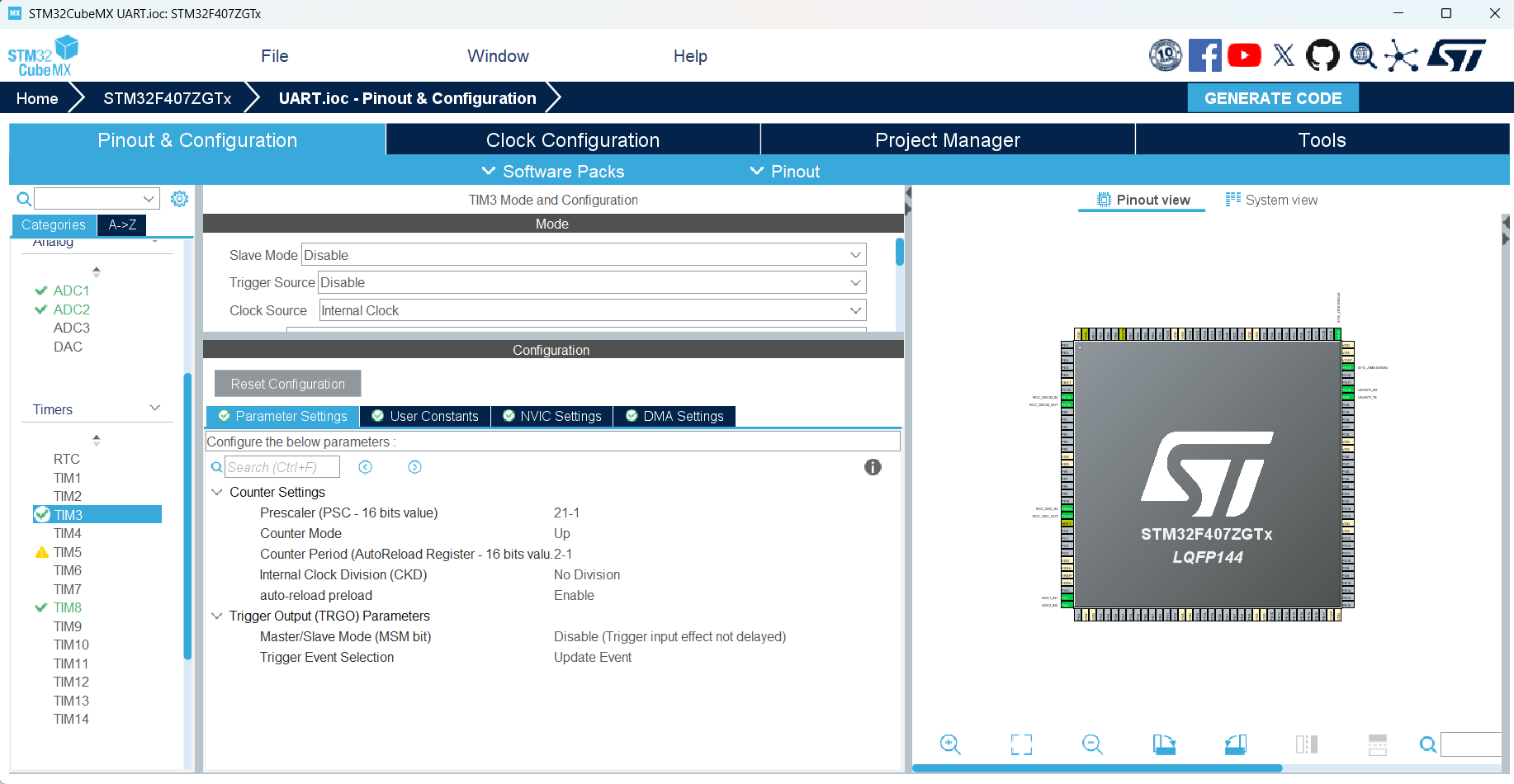 stm32f407 ADC(DMA+TIM)+FFT（hal库）_stm32f407 dsp-CSDN博客