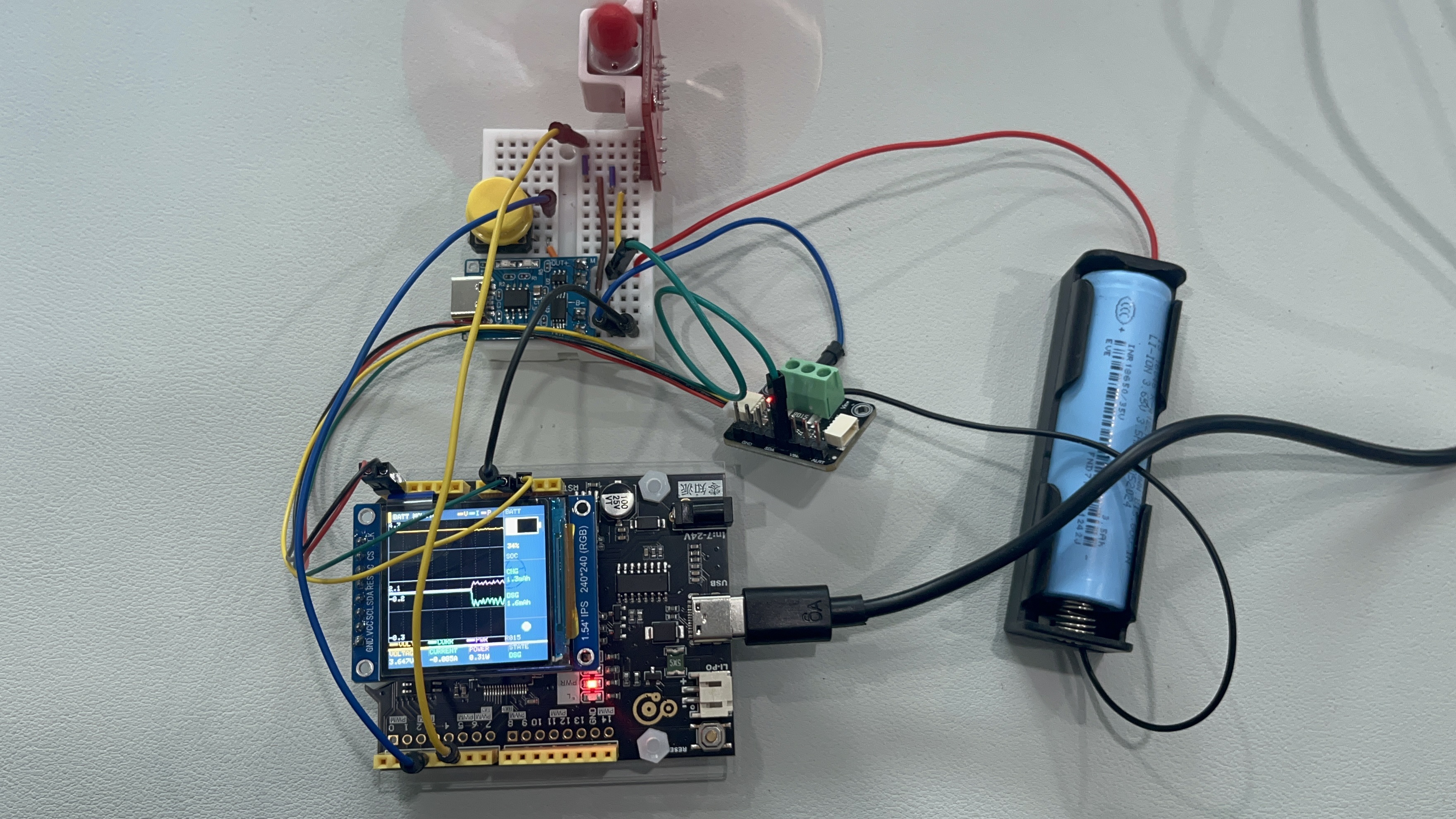 零知派——STM32驱动INA238功率监测芯片的18650锂电池充放电状态可视化-CSDN博客