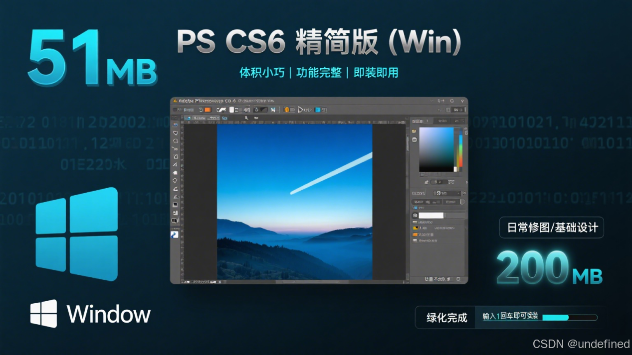 PS CS6 精简版（Win）：体积小巧功能全，自用多年的选择_ps cs6免安装精简版-CSDN博客
