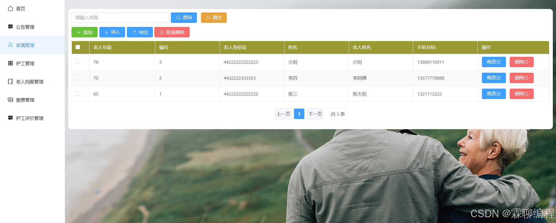 Java毕设项目~~【含文档ppt源码】基于ssm Vue的养老院管理系统 Csdn博客