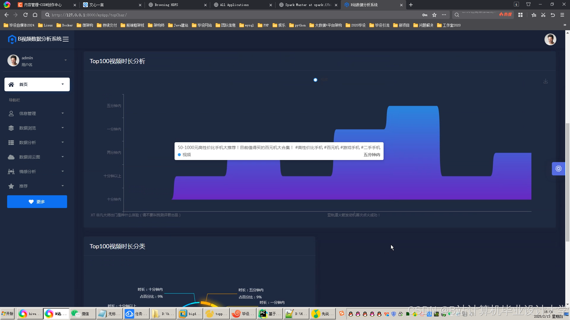 计算机毕业设计Python+PySpark+Hadoop视频推荐系统 视频弹幕情感分析 大数据毕业设计(源码+文档+PPT+ 讲解)-CSDN博客