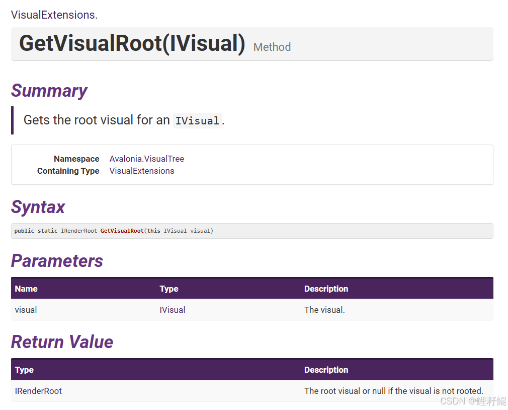 Avalonia 中 VisualRoot 和 GetVisualRoot 的作用_avalonia visualtreehelper-CSDN博客