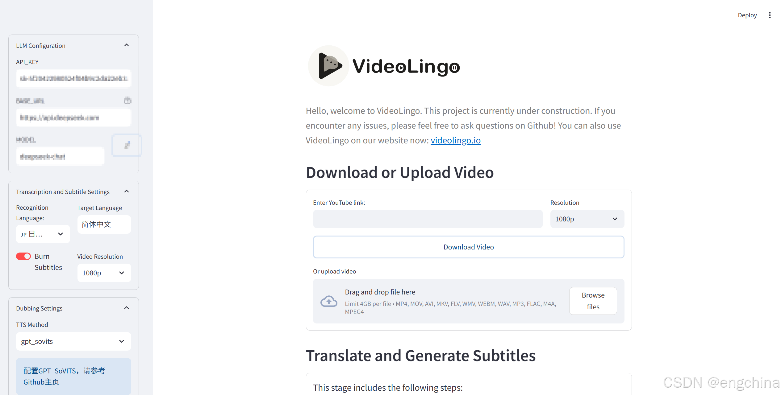 本地部署 VideoLingo_videolingo 本地部署-CSDN博客