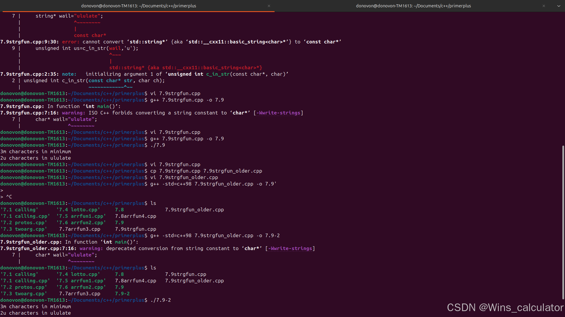 Deprecated conversion from string constant to ‘char*’-CSDN博客