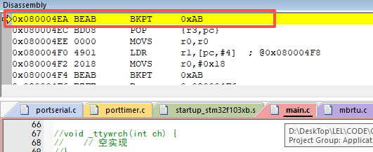 【STM32】Modbus卡在BKPT 0XAB-CSDN博客