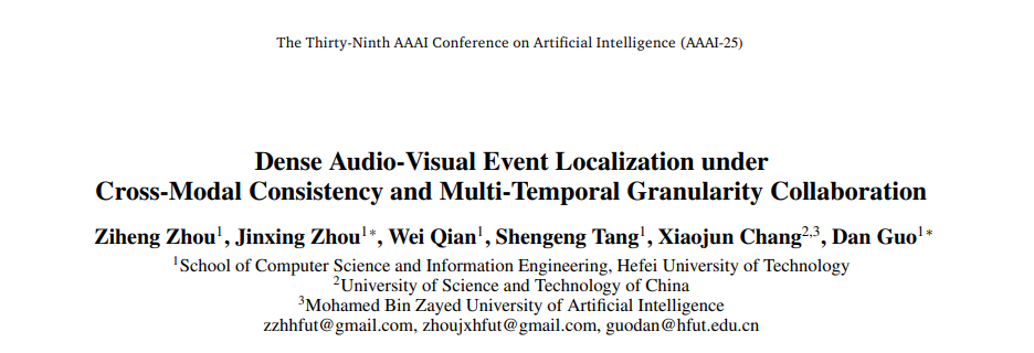 Dense Audio-Visual Event Localization under Cross-Modal Consistency and Multi-Temporal ...