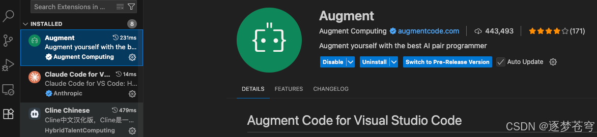5分钟带你快速使用体验Augment_augment使用教程-CSDN博客