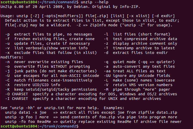 Linux常用命令46——unzip解压缩zip格式文件_linux unzip-CSDN博客