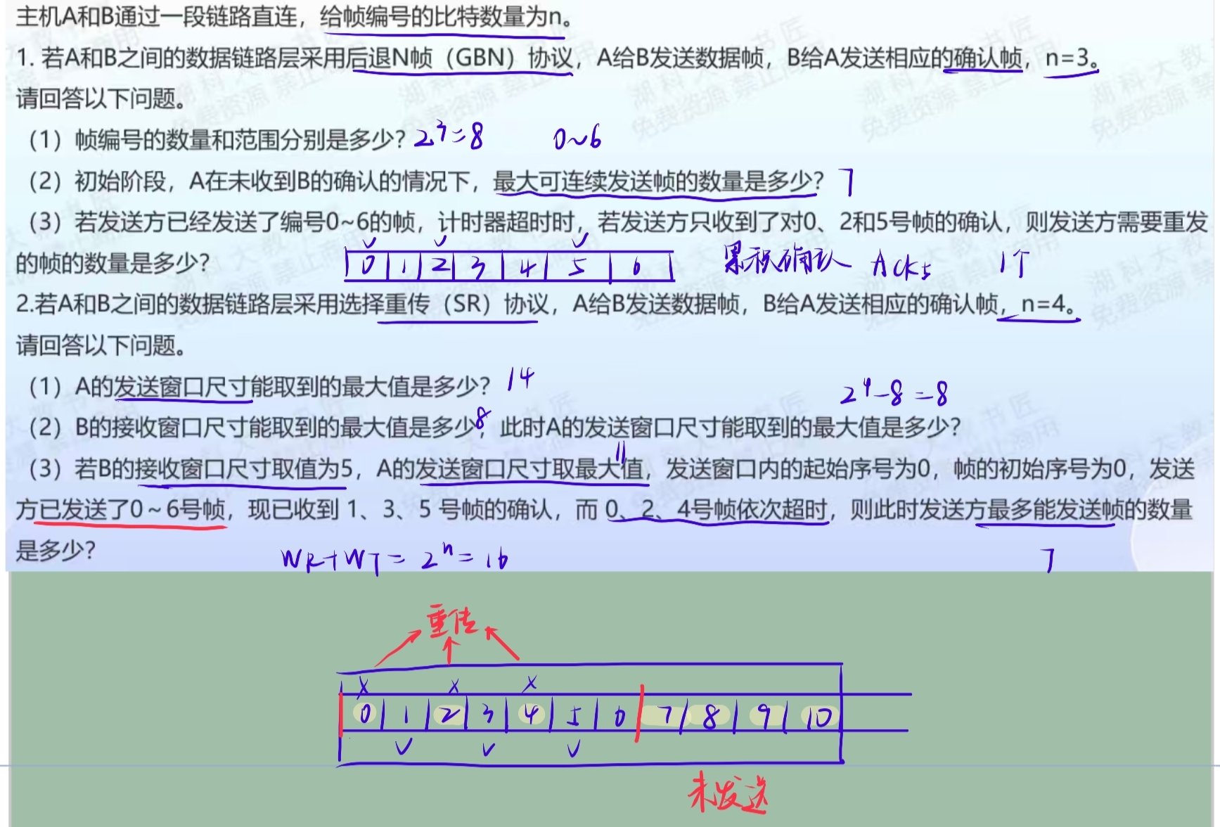 【复习】计网每日一题1114大题----SR、GBN-CSDN博客