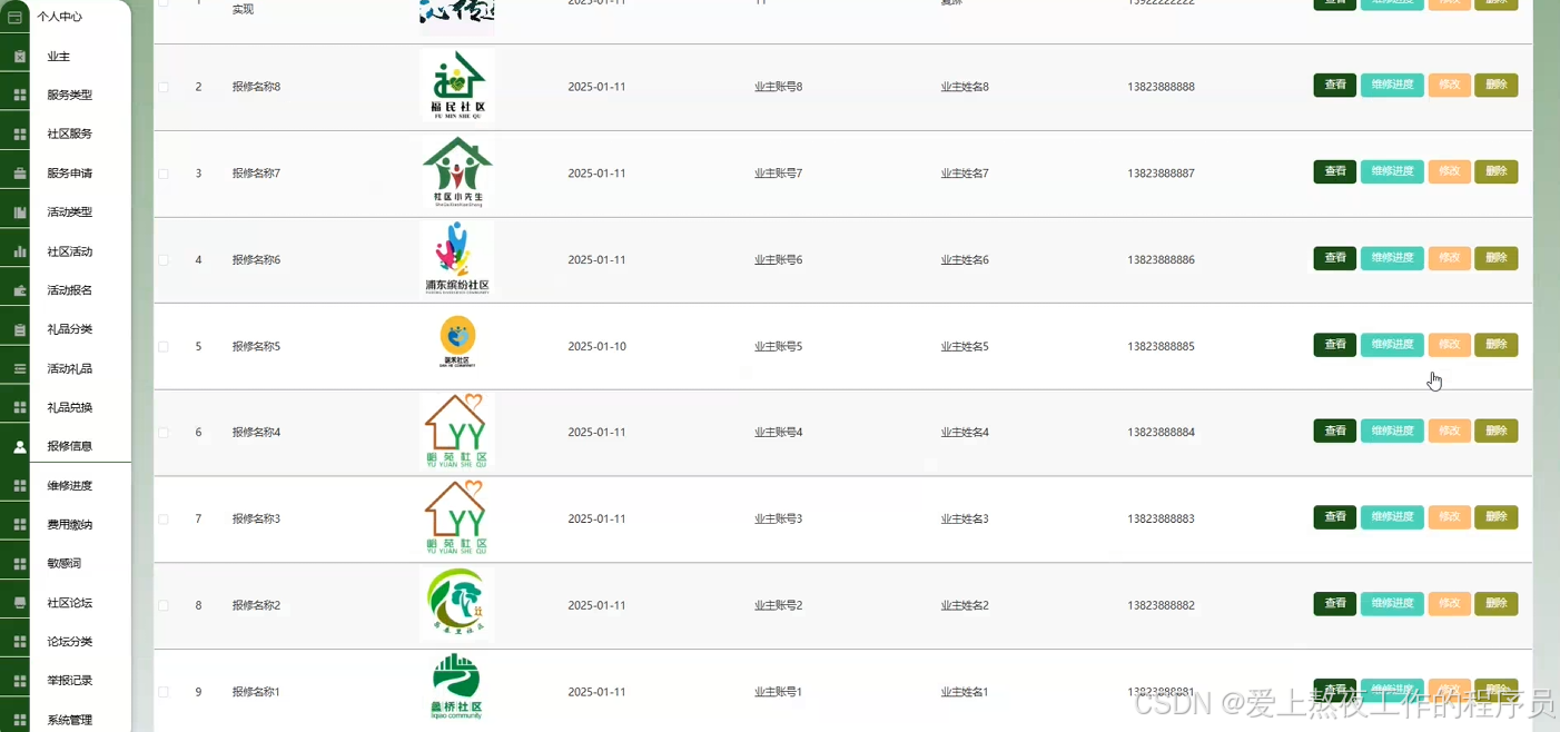 基于SpringBoot的社区服务系统设计与实现（源码+定制+开发）_spring boot + vue.js + mysql设计和实现社区 ...