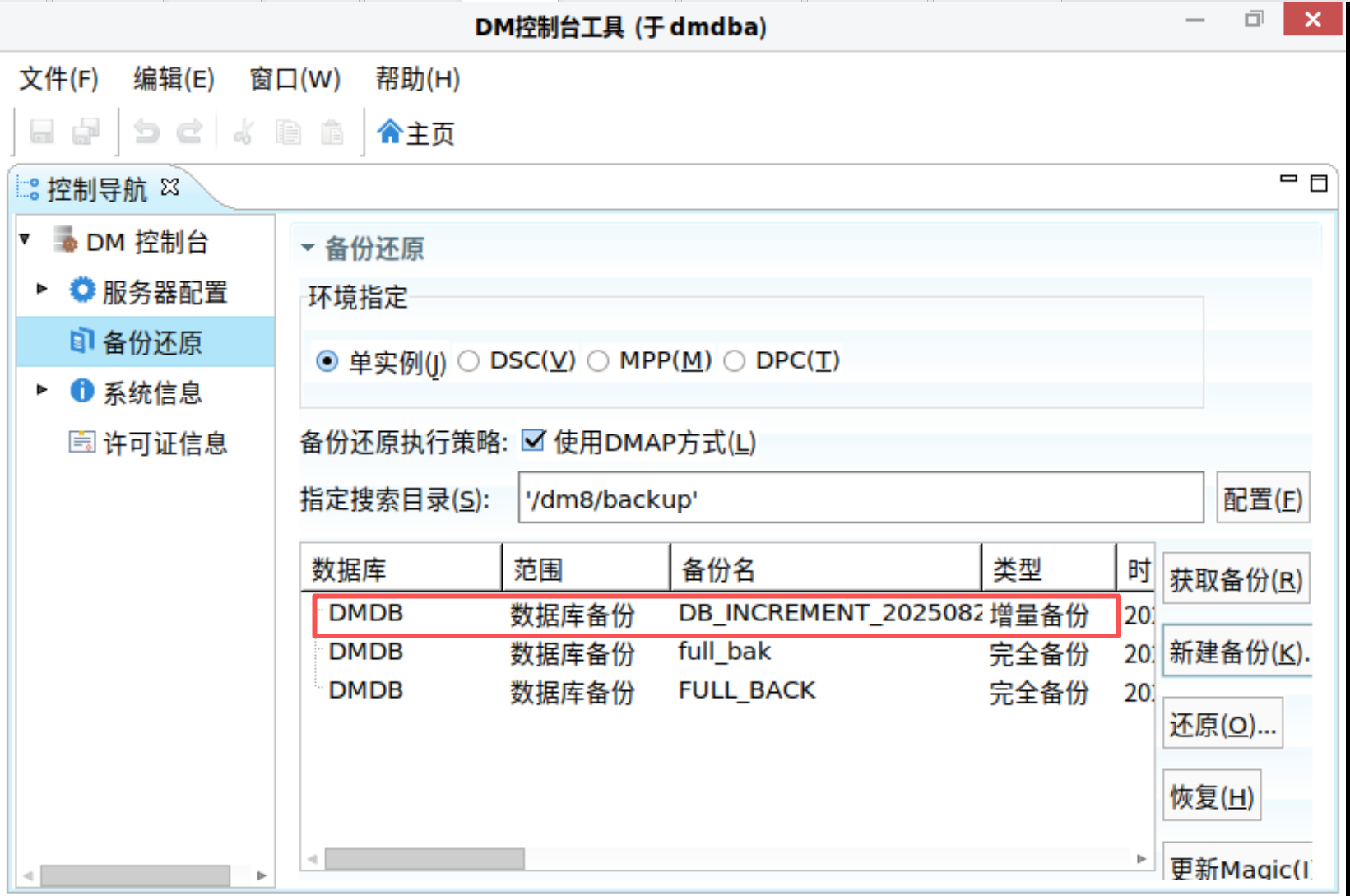 达梦DM物理备份、数据库备份与还原-CSDN博客