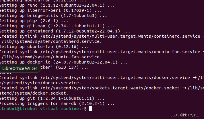 虚拟机上ubuntu22.4安装docker两步搞定_sudo apt install docker.io-CSDN博客