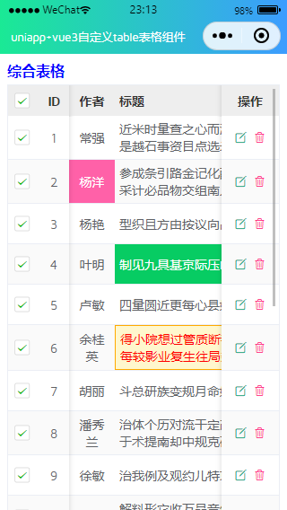 基于uniapp+vue3全端自定义table表格组件uni-vue3-table_uniapp table-CSDN博客