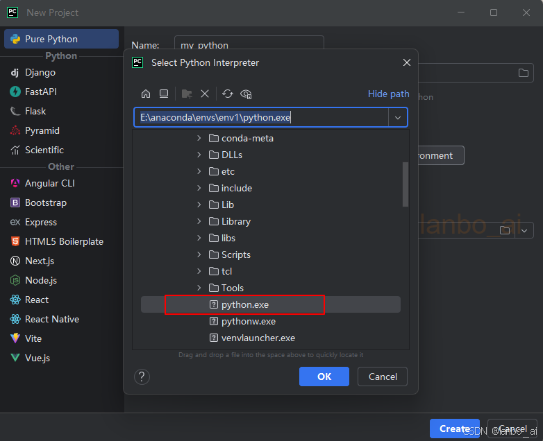 超详细的pycharm+anaconda搭建python虚拟环境（无需单独下载安装python）_pycharm anaconda环境搭建-CSDN博客
