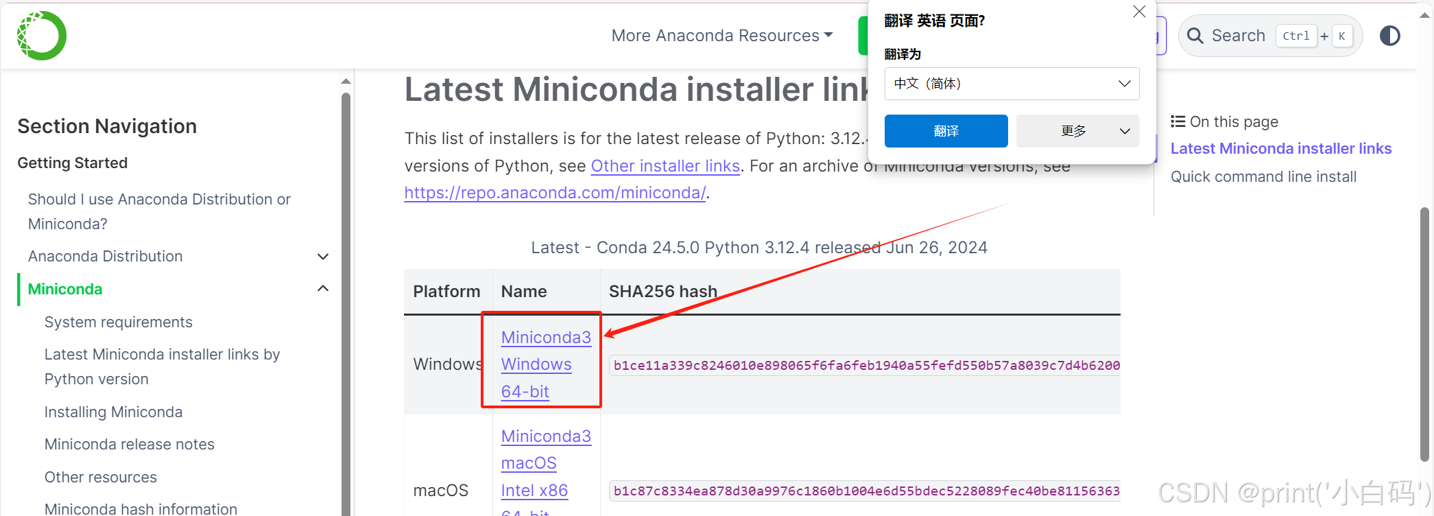 Miniconda/Anaconda最新安装教程_miniconda下载-CSDN博客