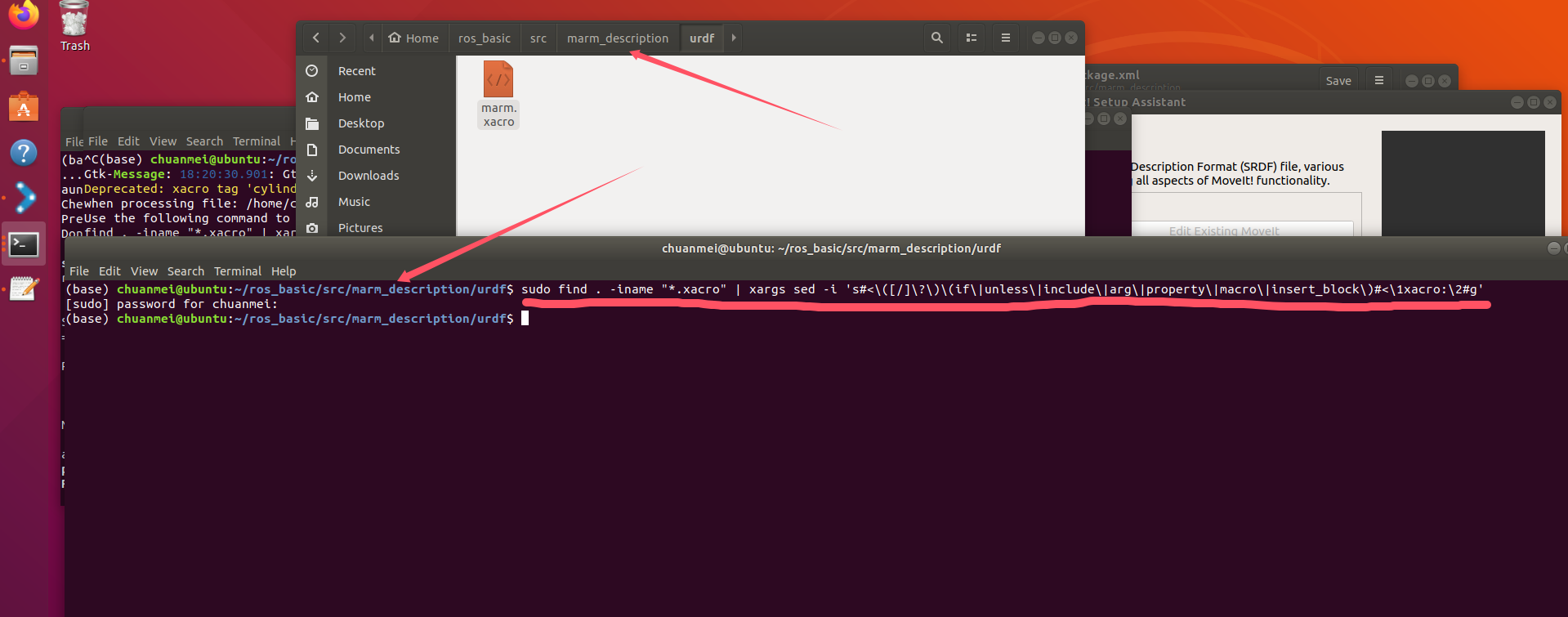 Deprecated: xacro tag ‘cylinder_inertial_matrix‘ w/o ‘xacro:‘ xml ...