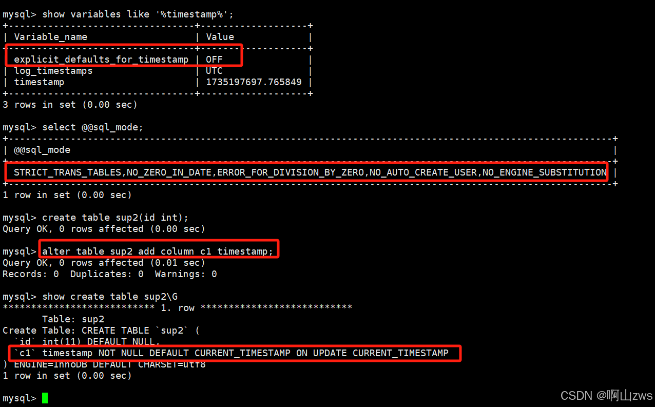 MySQL中踩到的坑之timestamp数据类型_mysql timestamp 问题-CSDN博客