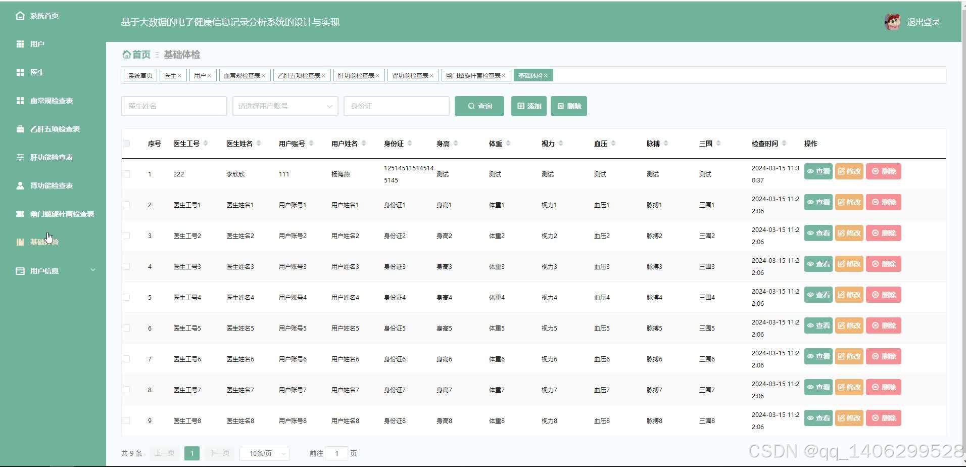 Python基于大数据的电子健康信息记录分析系统的设计与实现基于python大数据分析智能健康监测系统的设计与实现 Csdn博客 