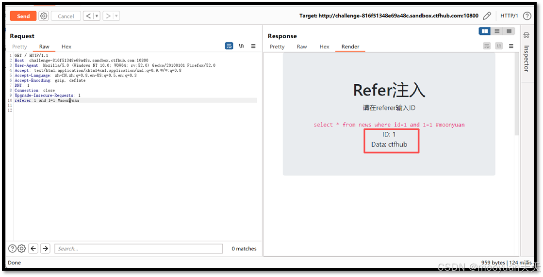 CTFHub SQL注入通关笔记9：Refer注入（手注法+脚本法）_研究refer头控制逻辑-CSDN博客