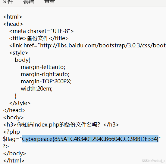 攻防世界 backup ctf_nssctf backup-CSDN博客