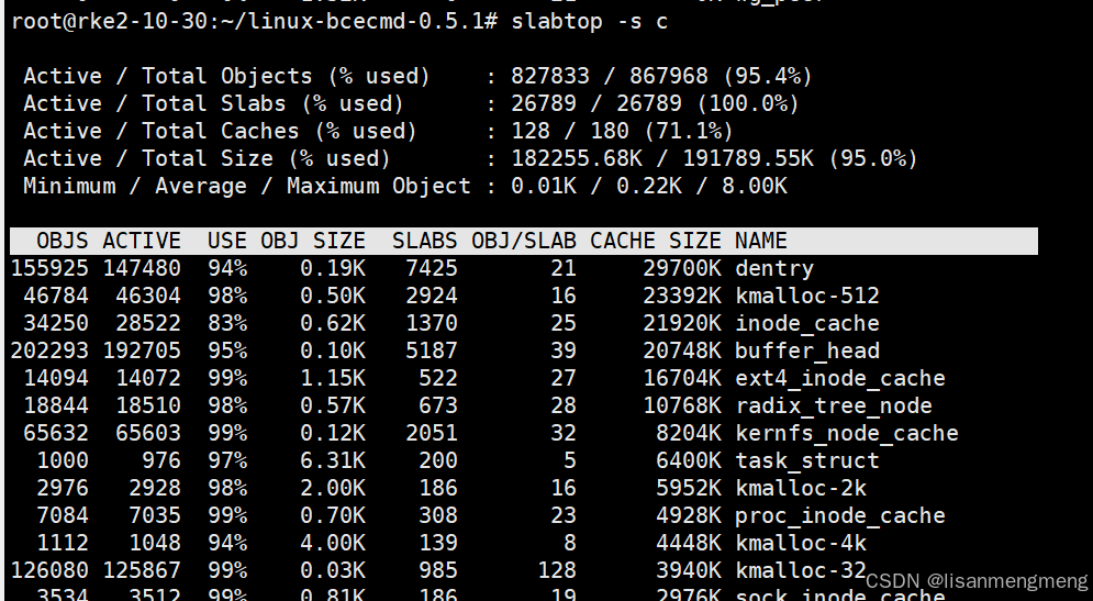 slabtop 命令介绍和使用案例_slabtop -s c-CSDN博客