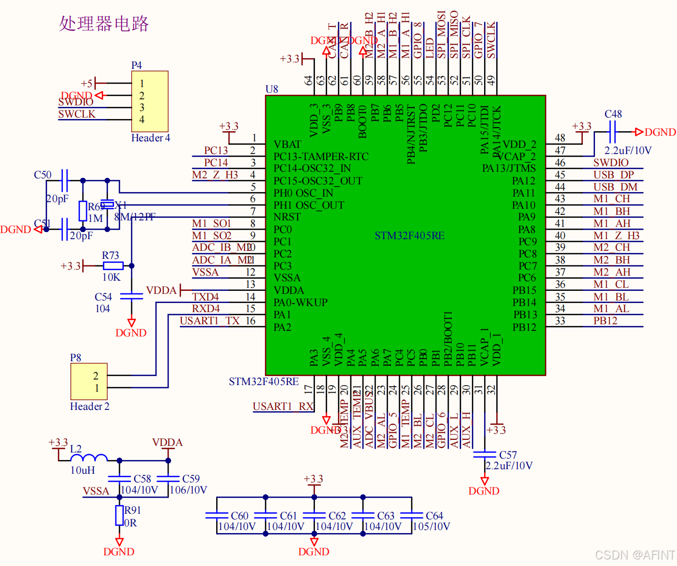 Odrive电路图（非原版，根据自己的理解做的原理图）_odrive原理图-CSDN博客