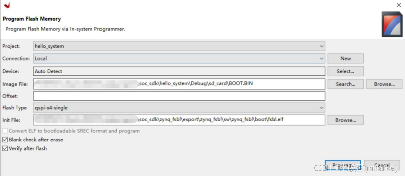 [米联客-XILINX-H3_CZ08_7100] FPGA_SDK入门篇连载-02 程序固化入门(SDK 方式)_sdk固化-CSDN博客