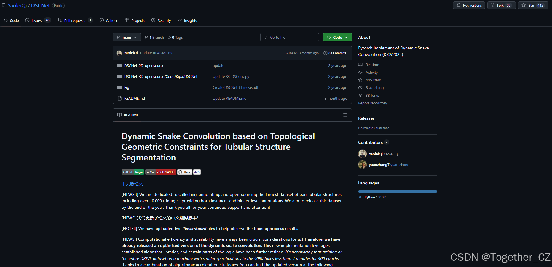 DSC：DSC on Topological Geometric Constraints forTubular Structure Segmentation—动态蛇形卷积基于拓扑几何约束的管状 ...