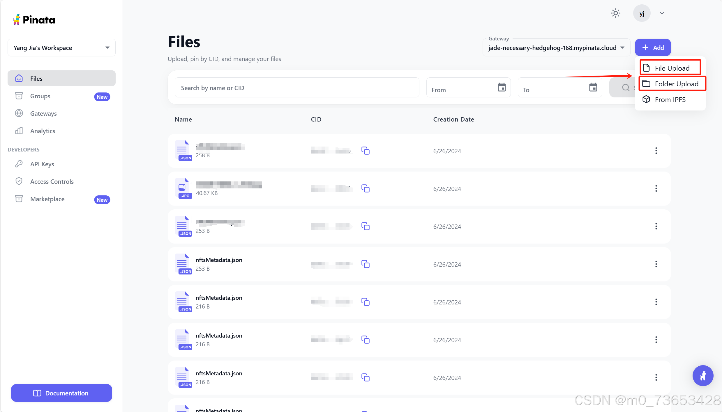 如何简易的通过IPFS上传文件_pinata ipfs-CSDN博客