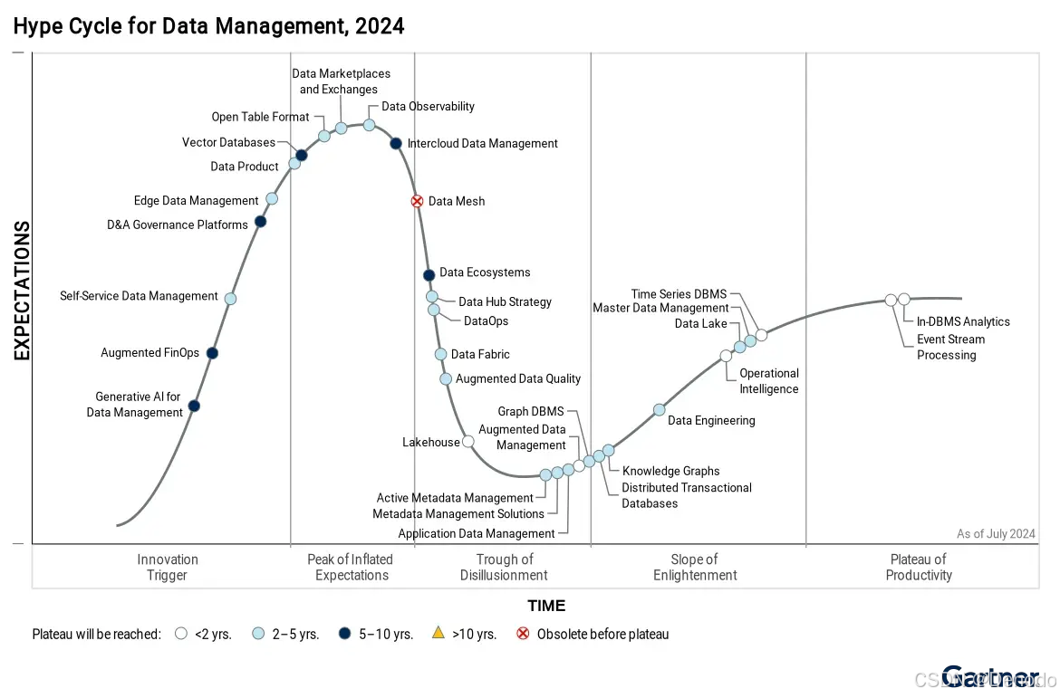数据治理 | Gartner ® 2024 年数据管理技术成熟度曲线深度解读_gartner技术成熟度曲线2025-CSDN博客