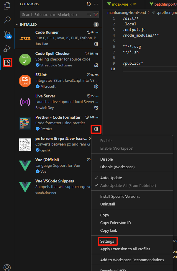 vscode前端（vue+ts）格式化代码工具ESlint+Prettier_vscode vue格式化工具-CSDN博客