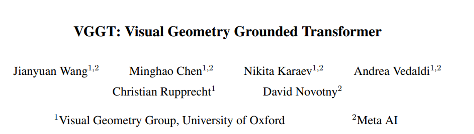 【阅读文献笔记】VGGT: Visual Geometry Grounded Transformer-CSDN博客
